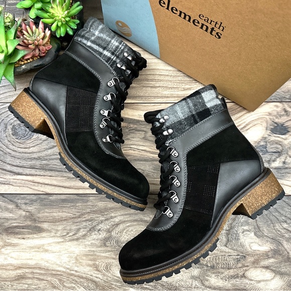 Earth | Shoes | Nib Earth Elements Tessa Lace Up Combat Hiker Boots ...